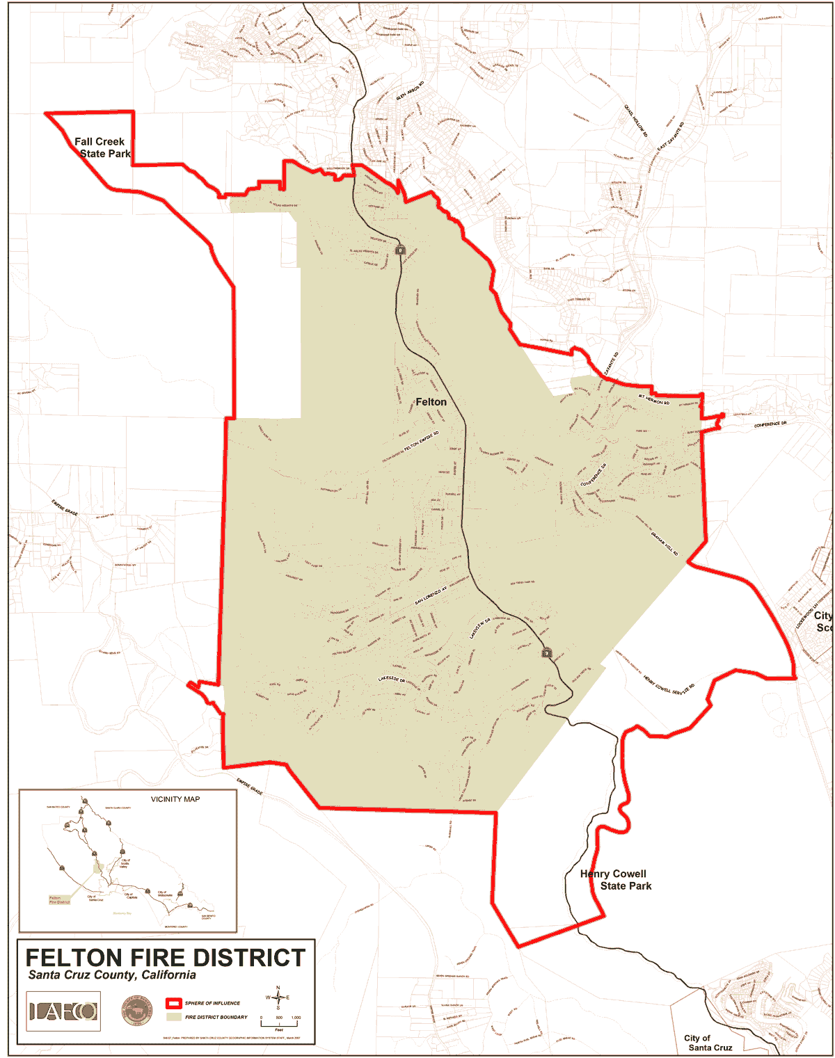 District Map – Felton Fire Protection District